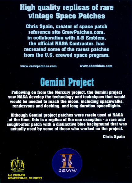 Gemini Project – Space Patches